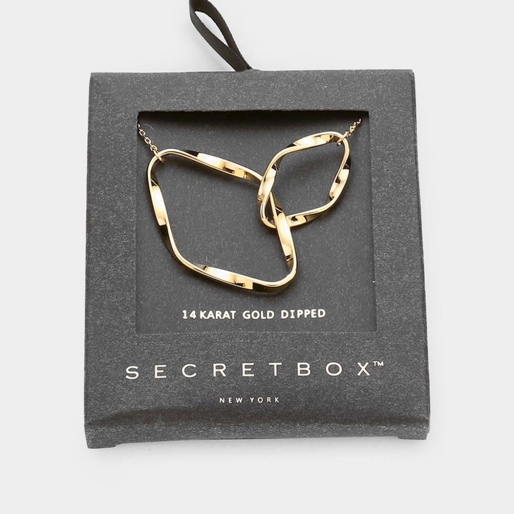 14k Gold Abstract Pendant Necklace - Gem